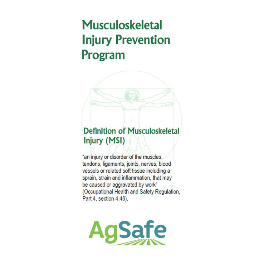 Musculoskeletal (MSI) Prevention Program | AgSafe BC